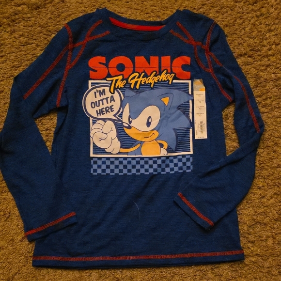 Kohl's | Shirts & Tops | Kohls Blue Sonic Long Sleeve Tee | Poshmark